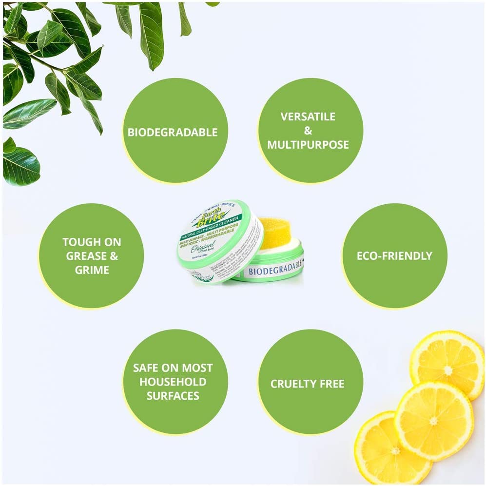 Earth Brite Natural Clay Cleaner 2-Pack + Diamond Towel – EarthBrite