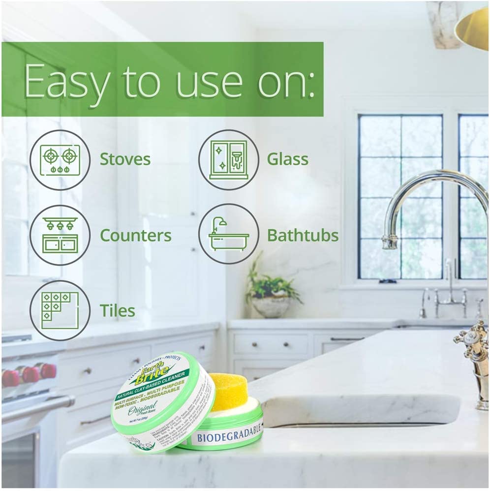 Earth Brite Natural Clay Cleaner 2-Pack + Diamond Towel – EarthBrite